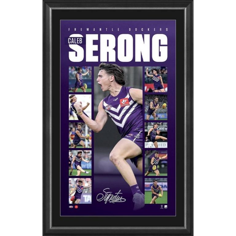 Fremantle Dockers – Caleb Serong Signed & Framed Vertiramic – Quality ...