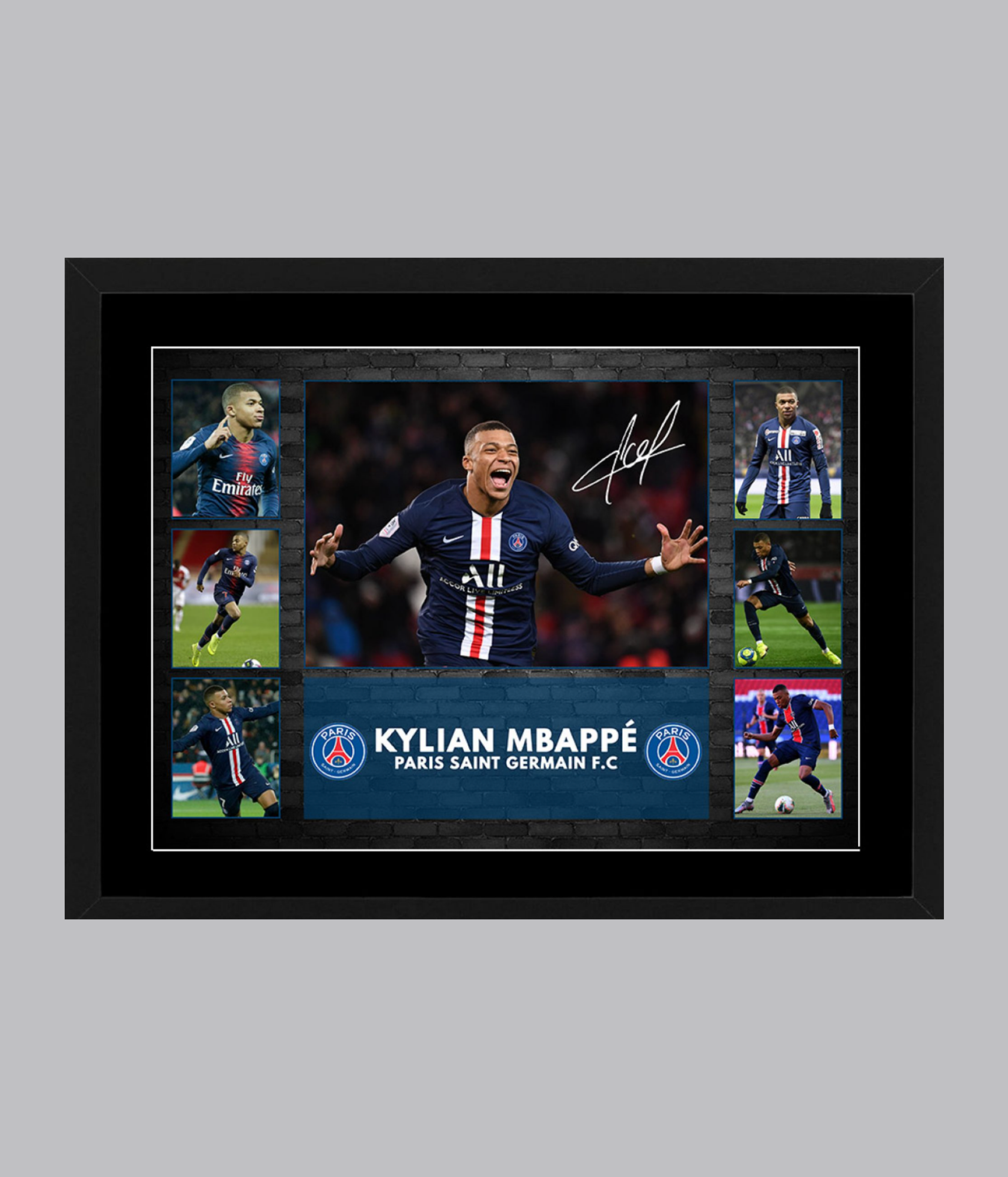 Kylian MBappe Small Print Collage V2 – Quality Memorabilia and Artwork