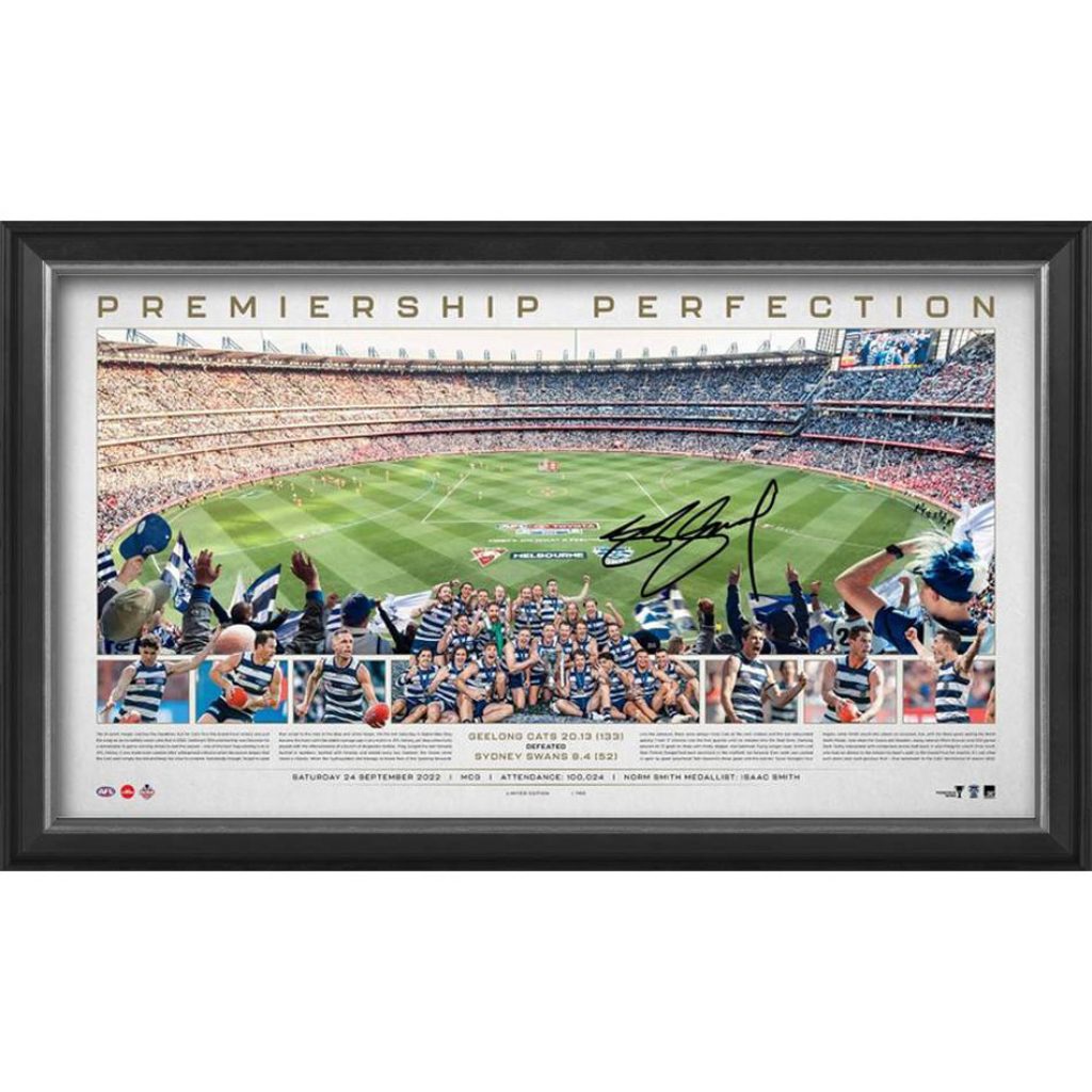 Geelong Cats – 2022 Premiers Joel Selwood Signed Panoramic – Quality ...