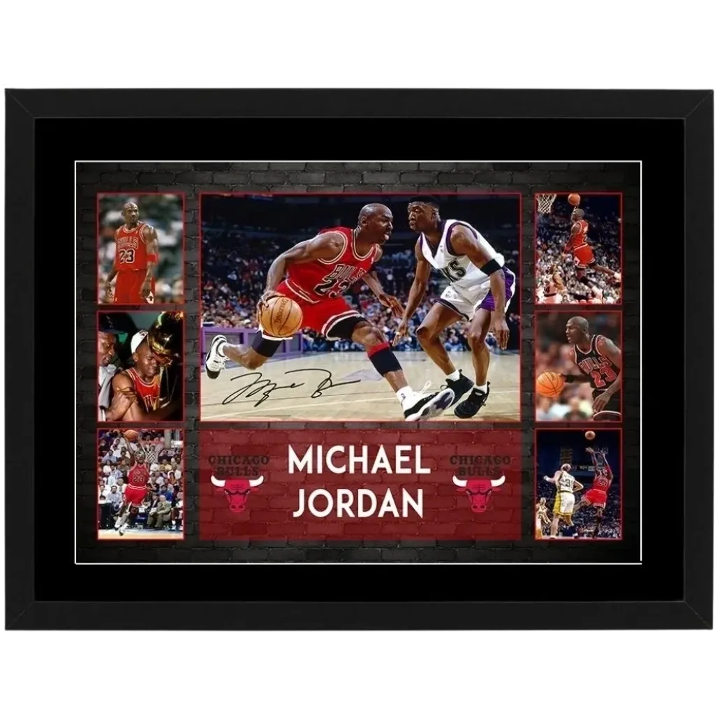 Michael Jordan Small Print Collage – Quality Memorabilia and Artwork