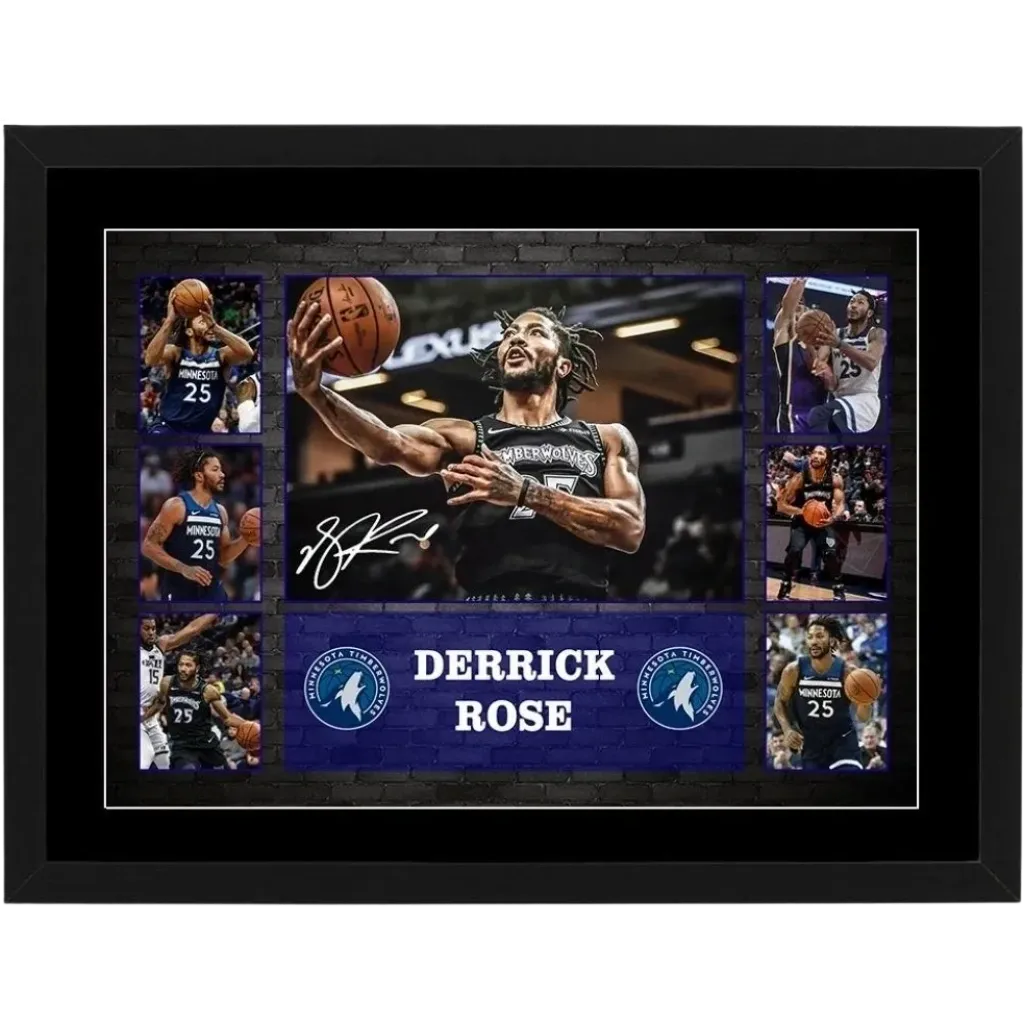 Derrick Rose Timberwolves Small Print Collage – Quality Memorabilia and ...